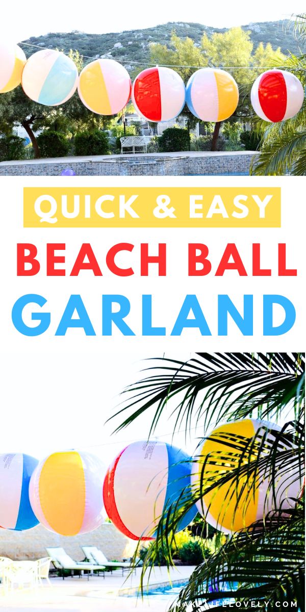 How to Make a Beach Ball Garland {In 2 Easy Steps!}